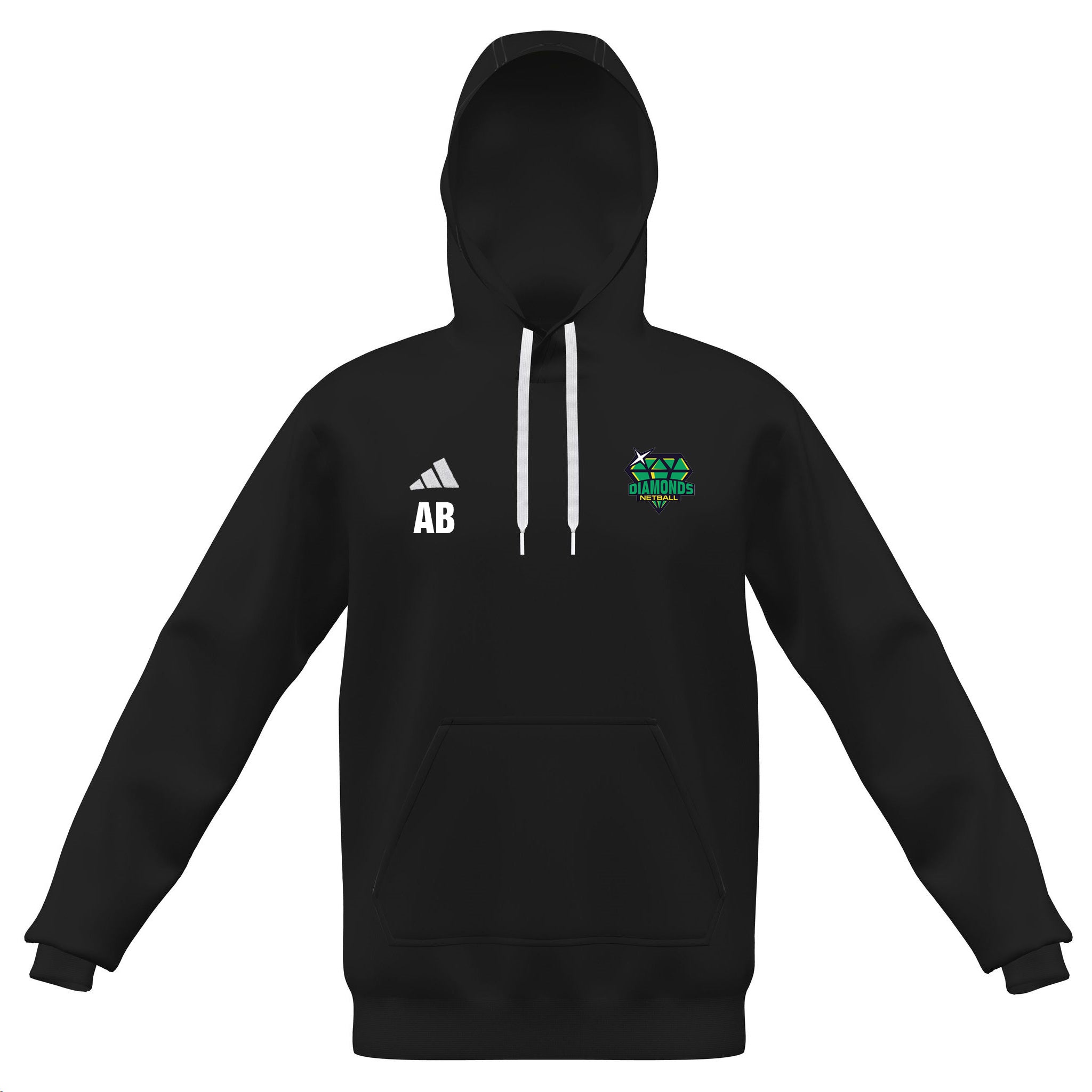 Diamonds Netball Hoodie: Black
