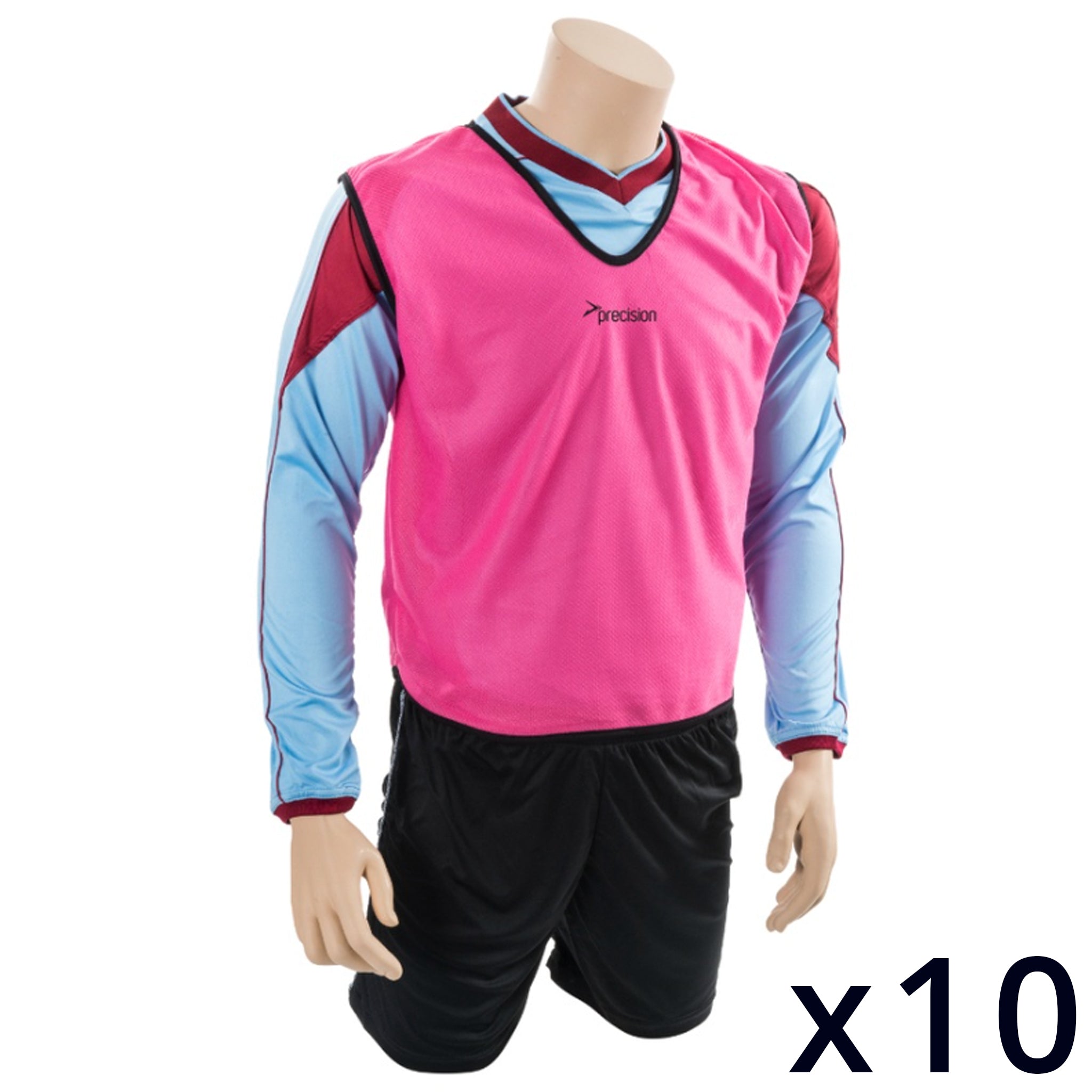 Precision Mesh Training Bibs (Pack of 10): Pink